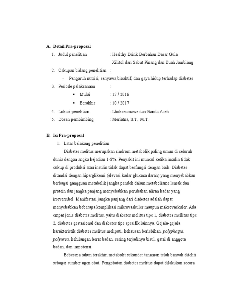 Pra-Proposal Nutrifood | PDF