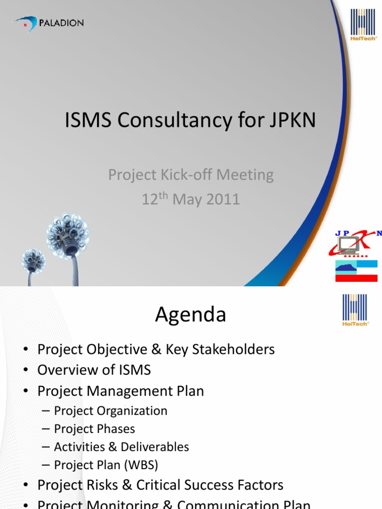 ISMS Consultancy For JPKN - Project Kickoff Meeting | PDF | Information ...