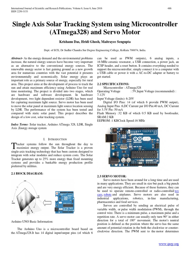 Single Axis Solar Tracking System Using Microcontroller (ATmega328) and ...