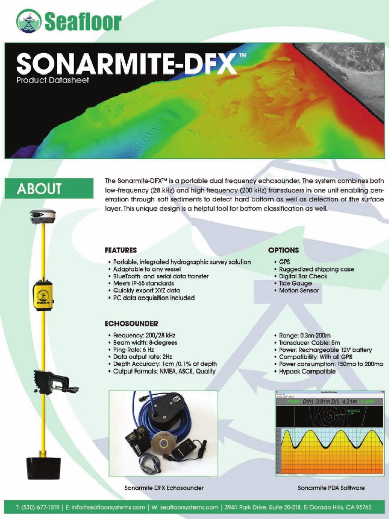 Sonarmite DFX Datasheet | PDF