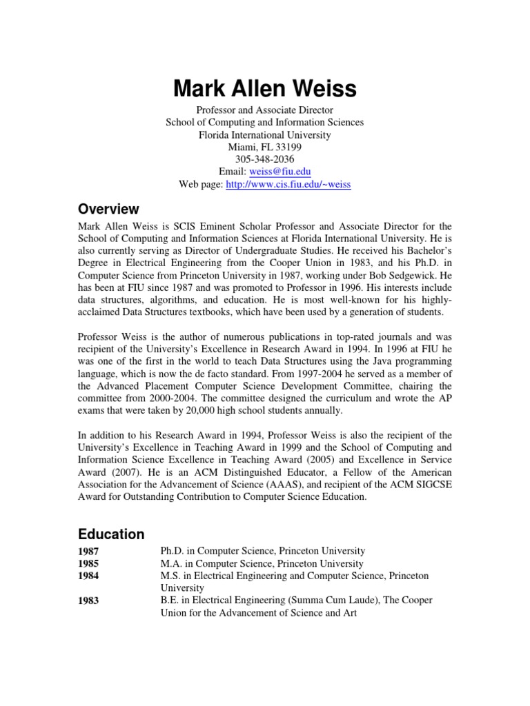 Mark Allen Weiss | PDF