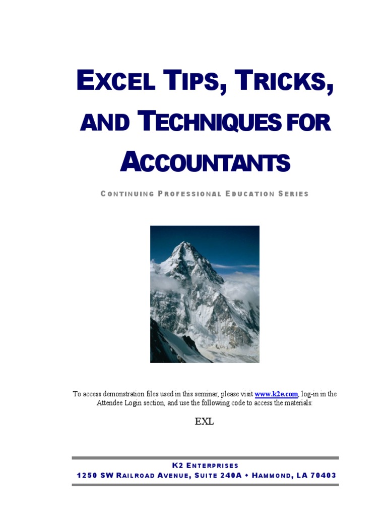Excel Tips & Tricks | PDF | Hyperlink | Microsoft Office