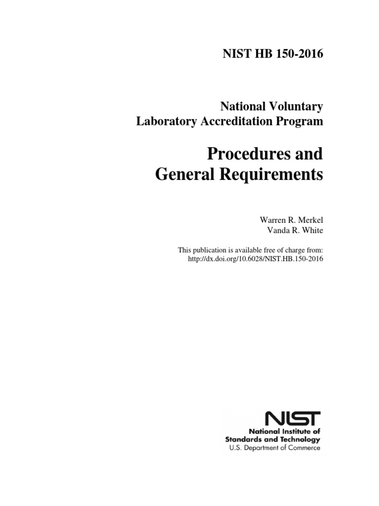 PAM Nist Handbook 150 | PDF | Uncertainty | Calibration