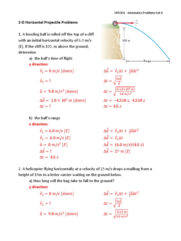 Kinematics Problems Set6 Solutions 25z1g3m | PDF | Kinematics | Force