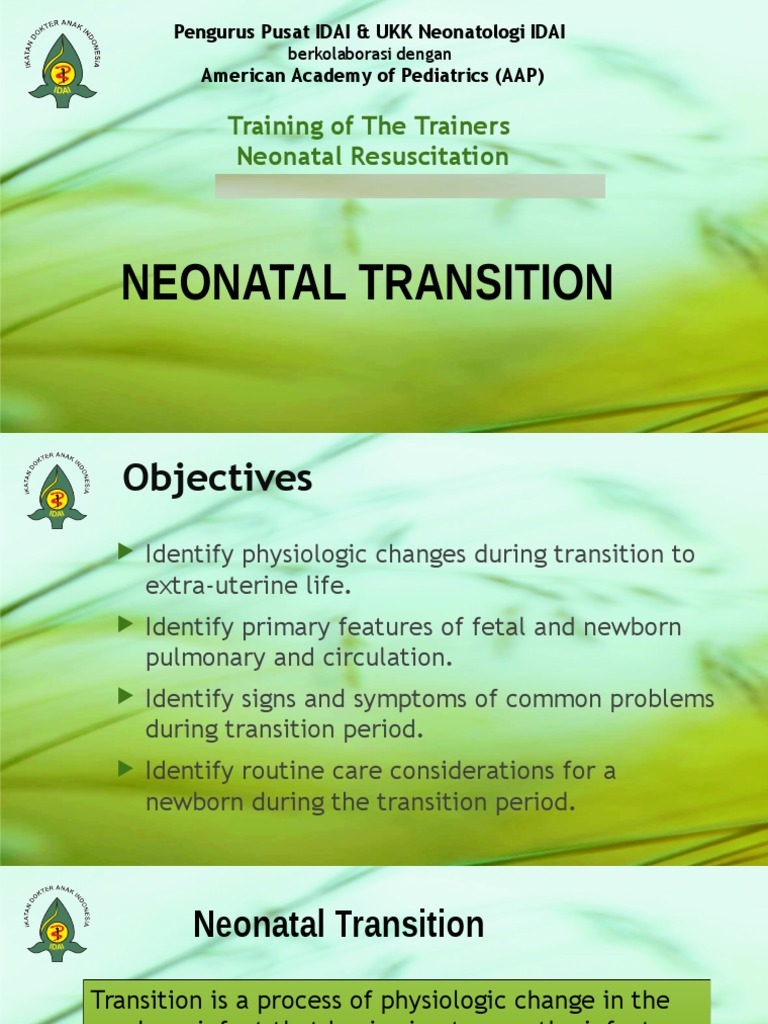 Neonatal Transition: Training of The Trainers Neonatal Resuscitation ...