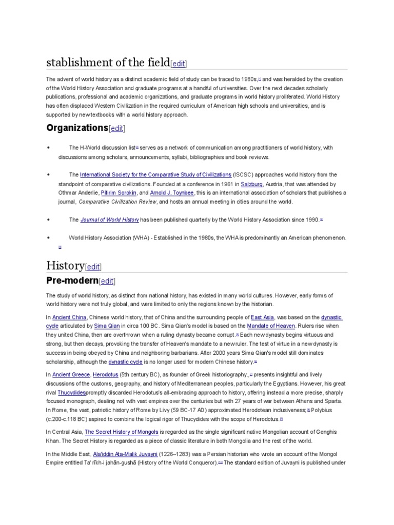 Stablishment of The Field: Organizations | PDF | World History | Social ...