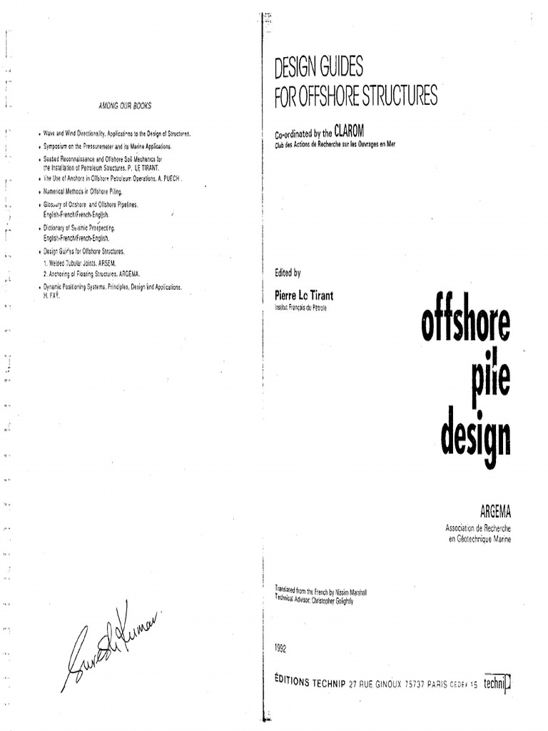 Design Guides For Offshore Structures | PDF