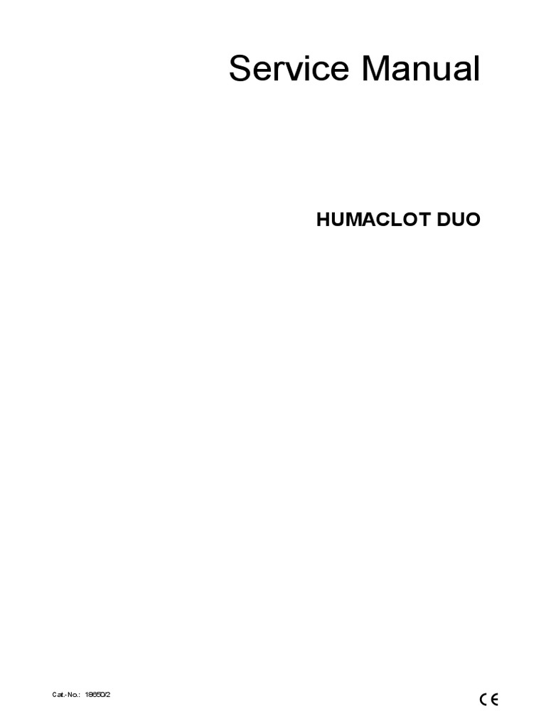 Service Manual Humaclot Duo | PDF | Electronic Engineering ...