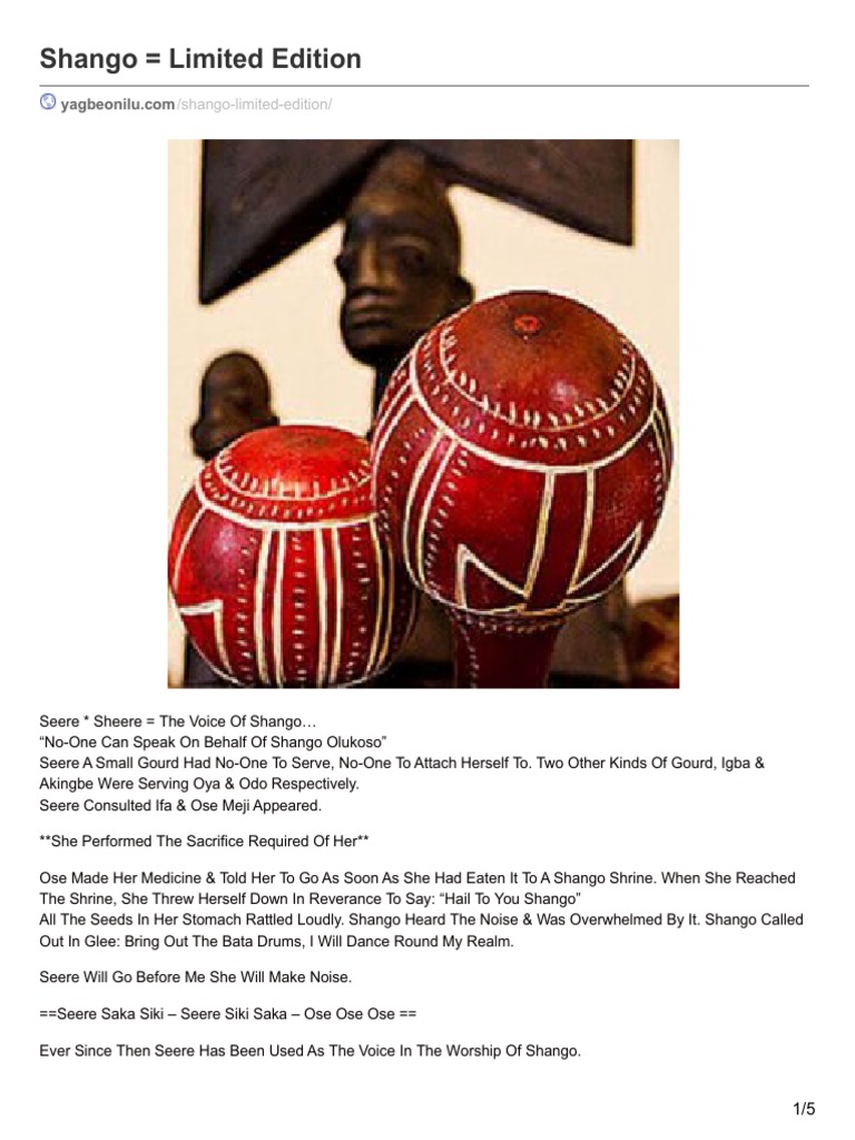 Seere: The Voice of Shango - How a Small Gourd Became the Instrument ...