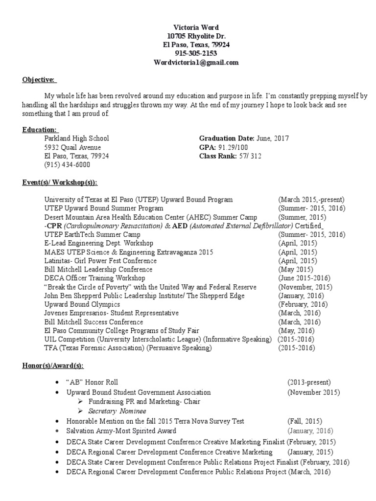 Resume Victoria Word | Download Free PDF | Volunteering | Society