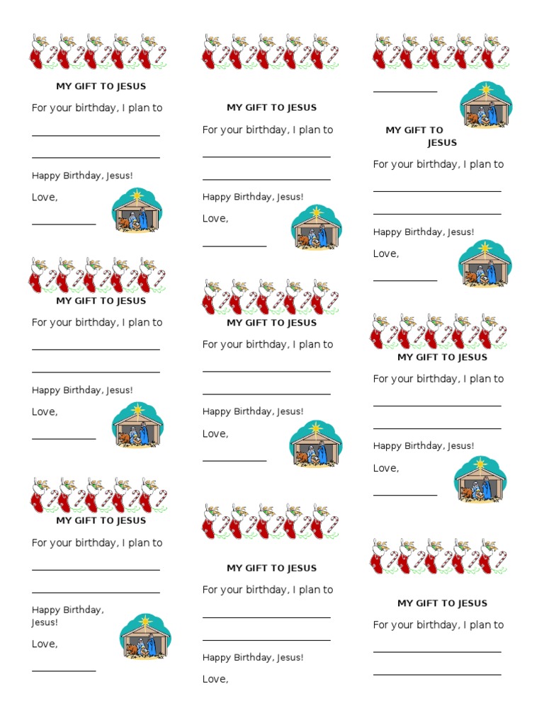 My Gift To Jesus My Gift To Jesus My Gift To Jesus: Happy Birthday ...