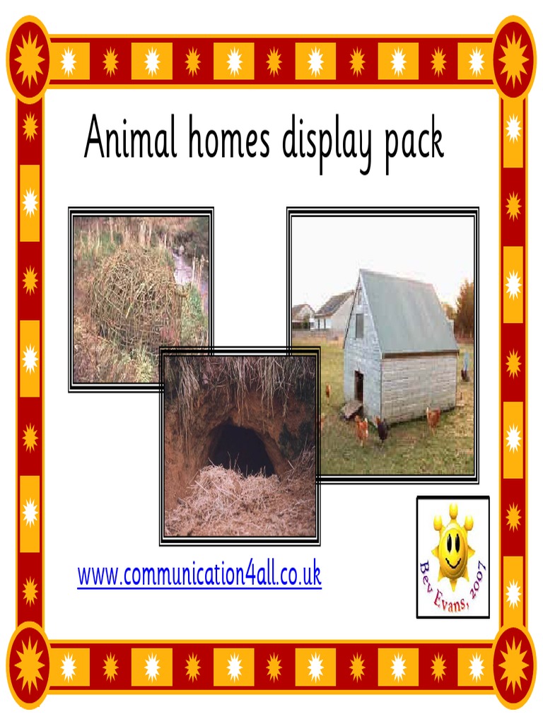 Animal Homes | PDF | Animals And Humans | Domesticated Animals