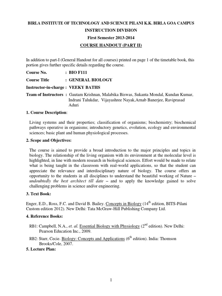 Birla Institute of Technology and Science Pilani K.K. Birla Goa Campus ...