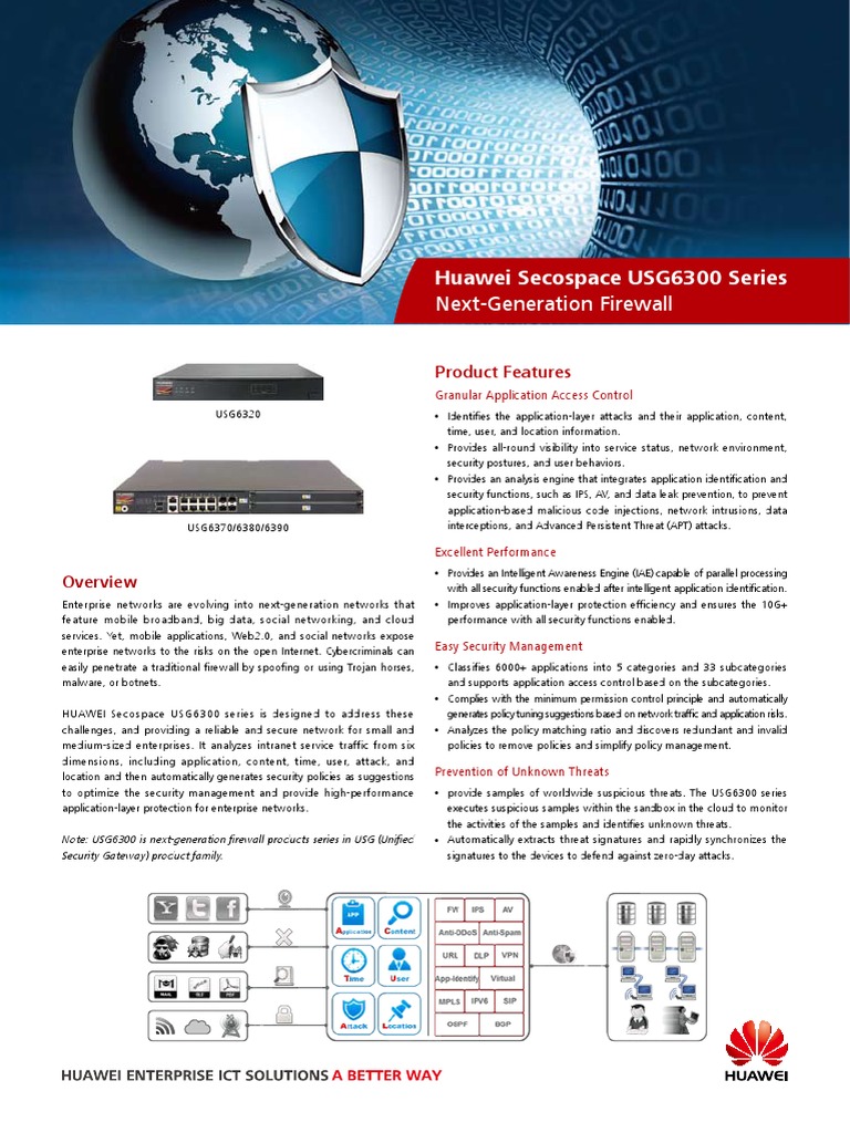 Huawei Secospace USG6300 Series | PDF | Virtual Private Network | Malware
