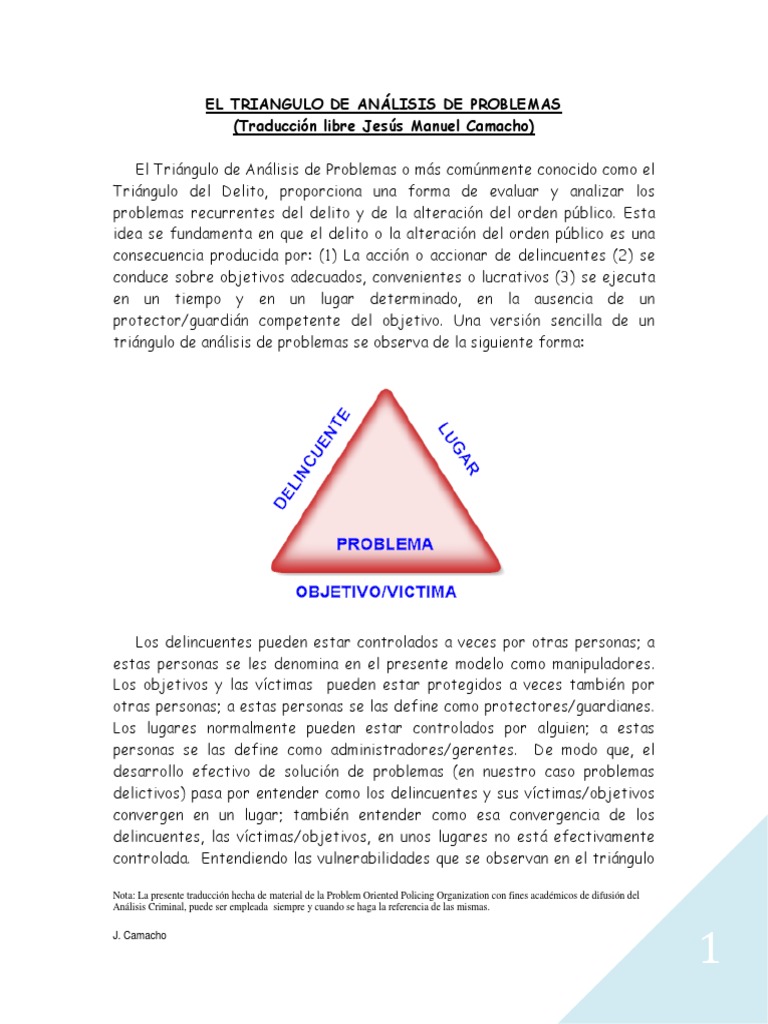 El Triángulo del Delito: Análisis Criminal | PDF | Thriller y crimen ...