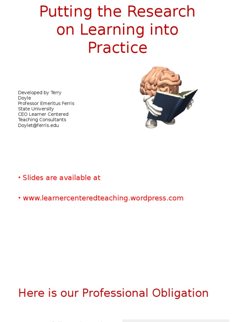 Putting The Research On Learning Into Practice SACSCOC Conference ...