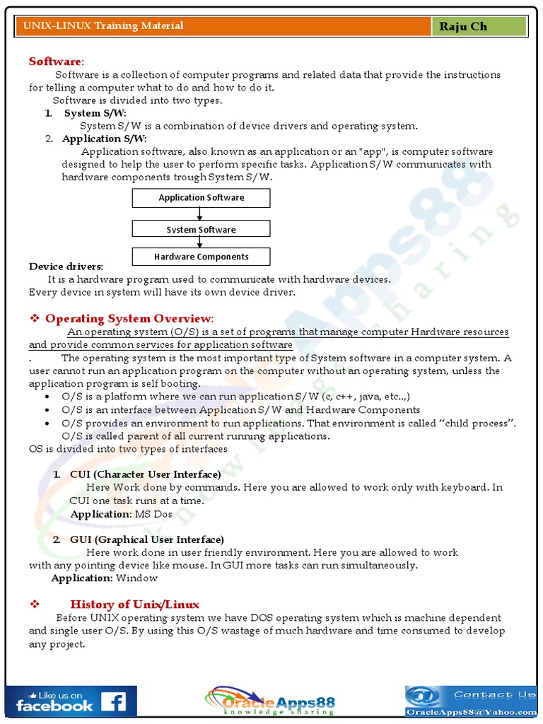 UNIX-LINUX Training Material PDF | PDF | File Transfer Protocol | Operating System