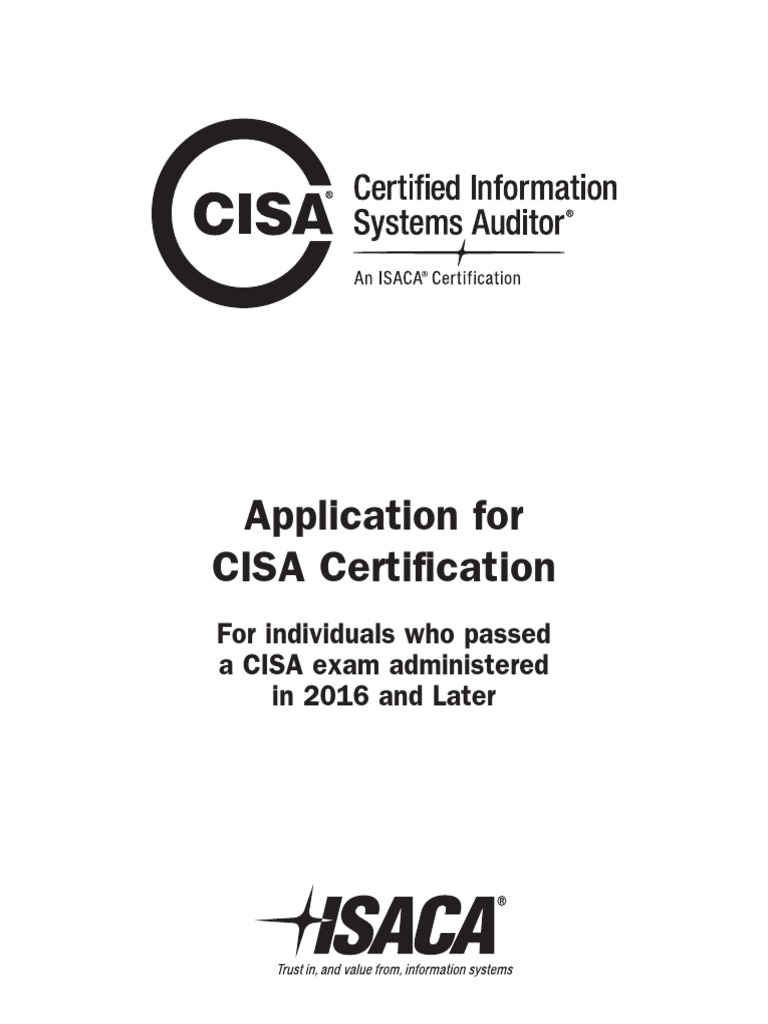 Cisa Application 2016 and Later FRM Eng 0716 | PDF | Audit ...