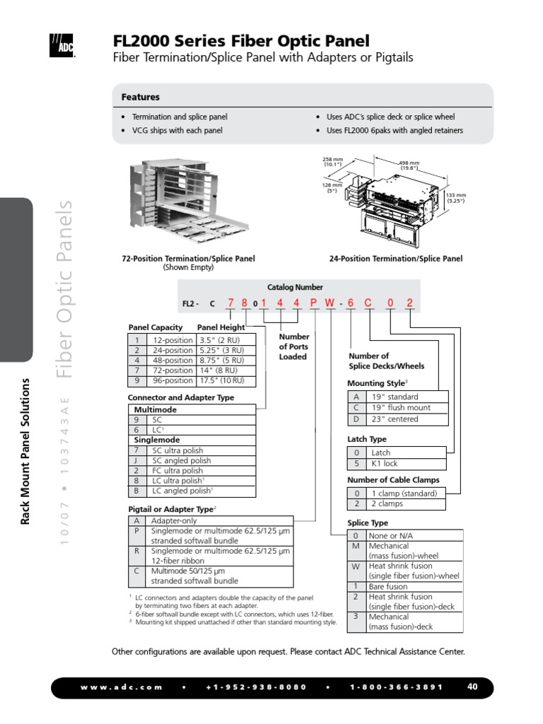 Fl2000 FDP | PDF | Optical Fiber | Electrical Connector