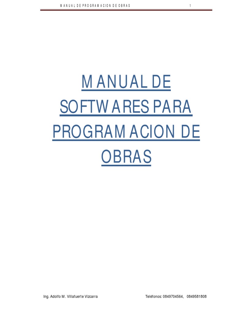 Manual de Programacion de Obras PDF | PDF | Informática | Tecnología