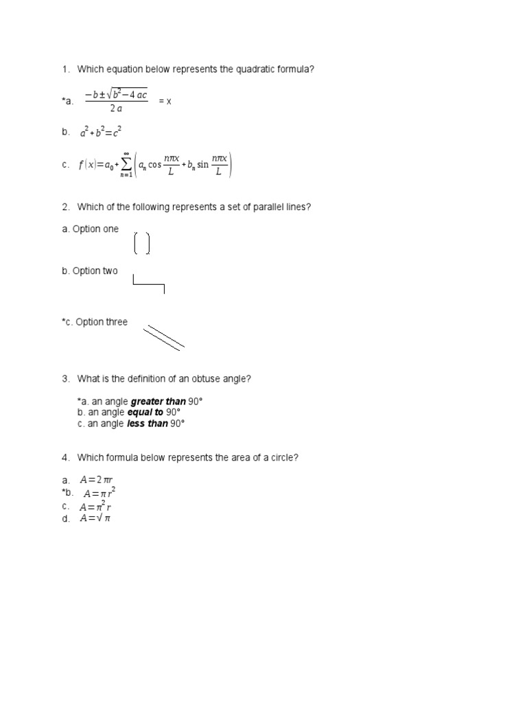 Quadratic Formula and Geometry Concepts | PDF