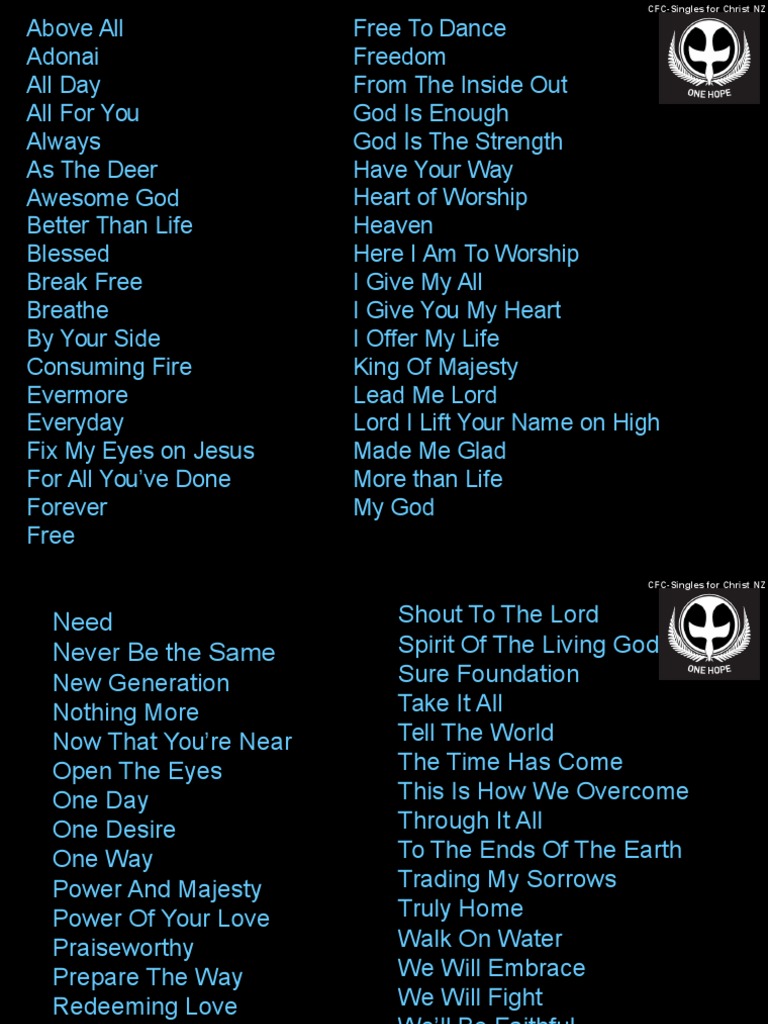 Cfc Sfc Songs | Salvation | Jesus
