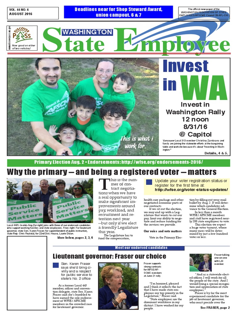 Washington State Employee 8/2016 | PDF | Employee Benefits | American ...