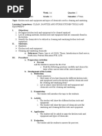 Sample Daily Lesson Log in TVL-BPP (F. Aroco) | PDF | Flour | Baking