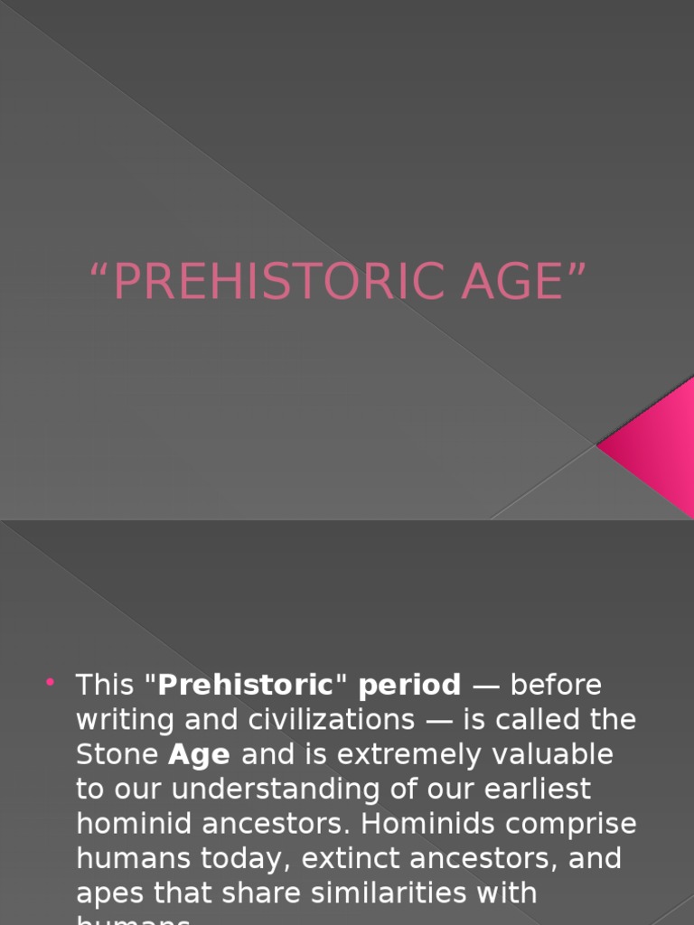 Prehistoric Age | PDF | Stone Age | Paleolithic