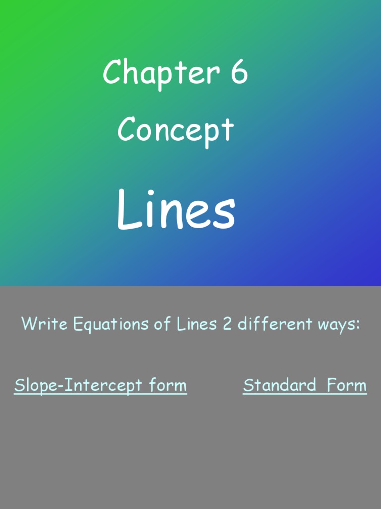 Lines and Slopes | PDF | Geometry | Logic