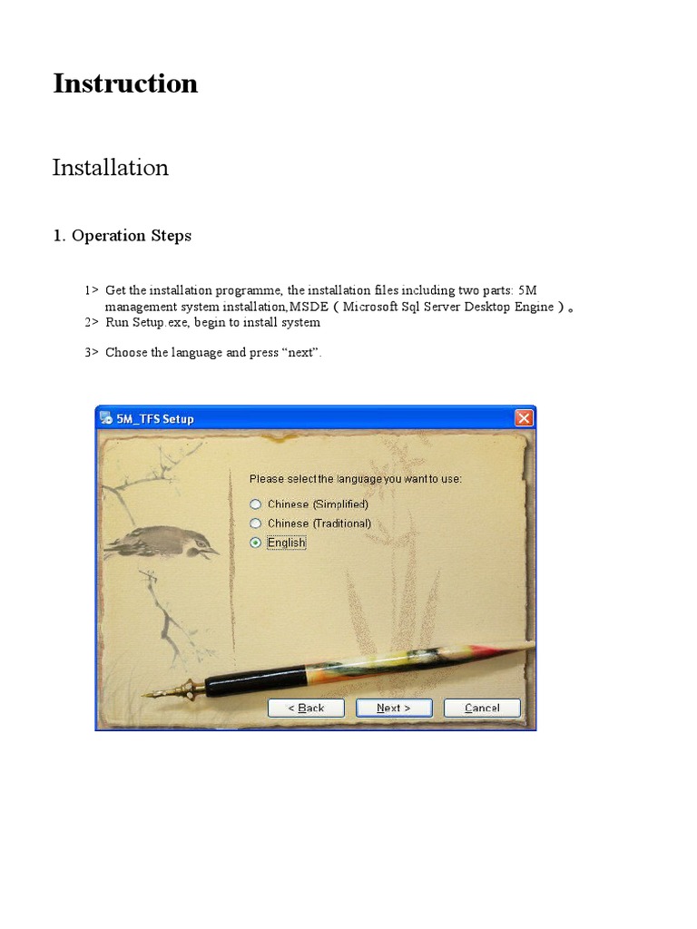 Software Manual For 5M - TFS | PDF | Windows 2000 | Microsoft Windows