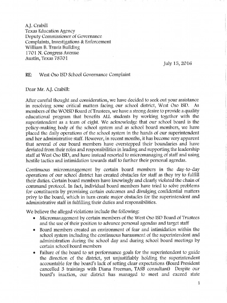 TEA Letter | PDF