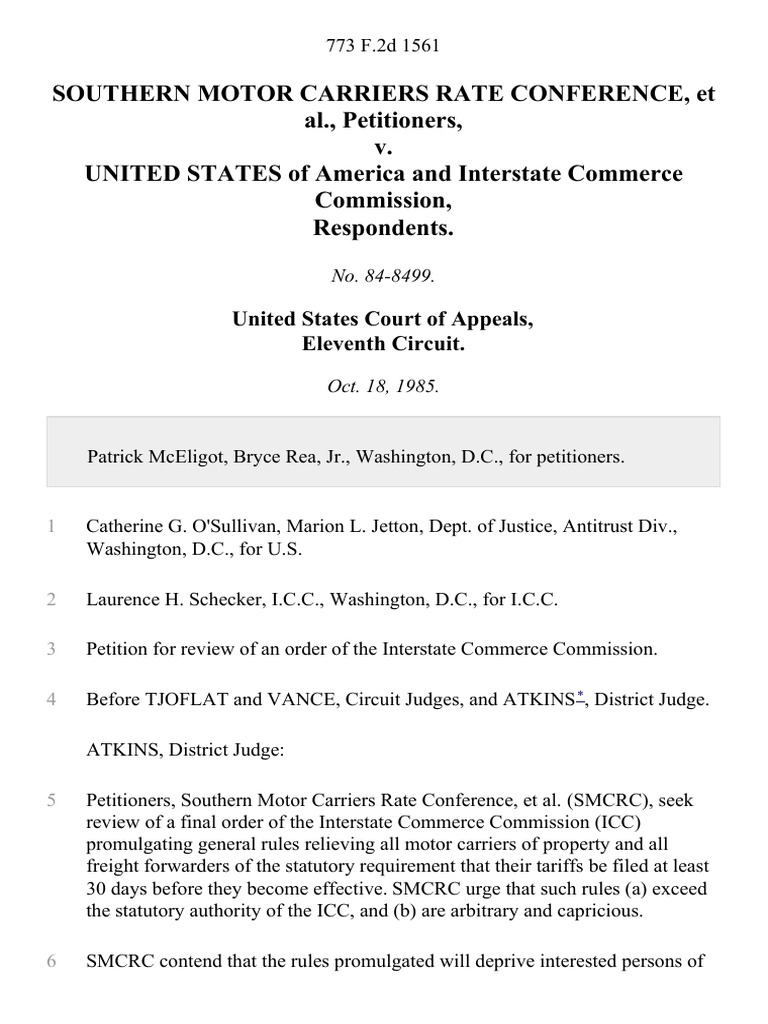 ICC Tariff Notice Period Review | PDF | Interstate Commerce Commission ...