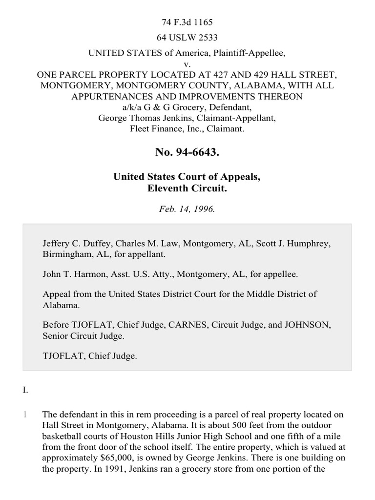 No. 94-6643, 74 F.3d 1165, 11th Cir. (1996) | PDF | Eighth Amendment To ...