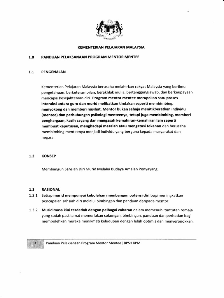 1 Panduan Pelaksanaan Program Mentor Mentee Pdf Pdf