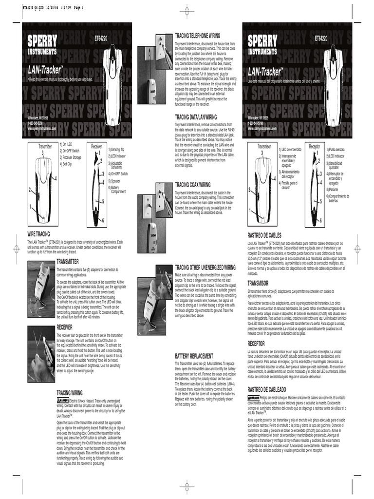 Sperry Sperry: LAN-Tracker LAN-Tracker | PDF | Electrical Engineering ...