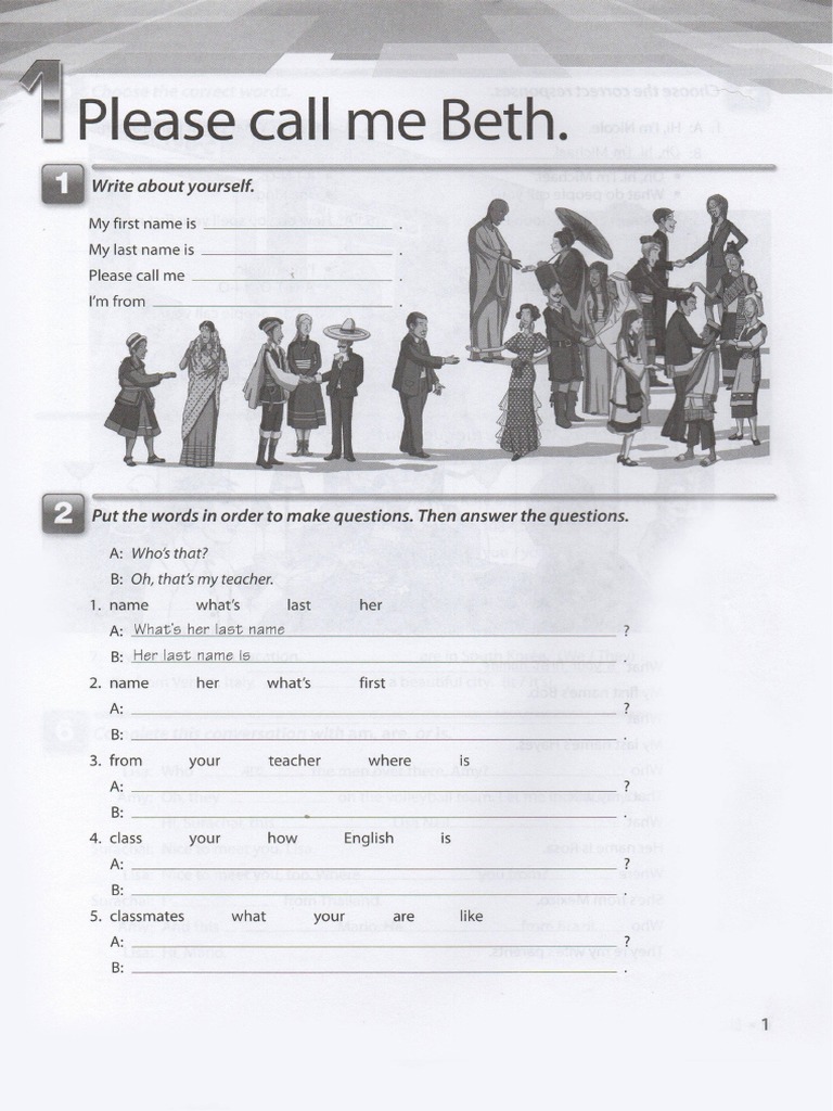 Workbook - Unit 1 | PDF