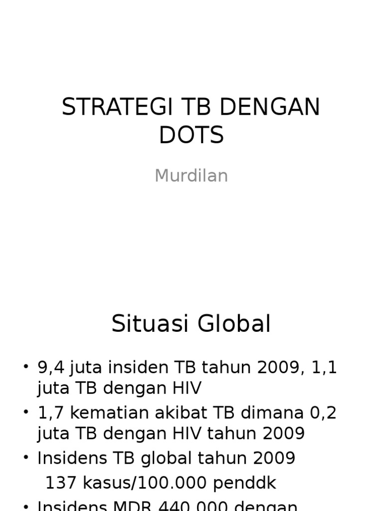 TB CONTROL THROUGH DOTS | PDF