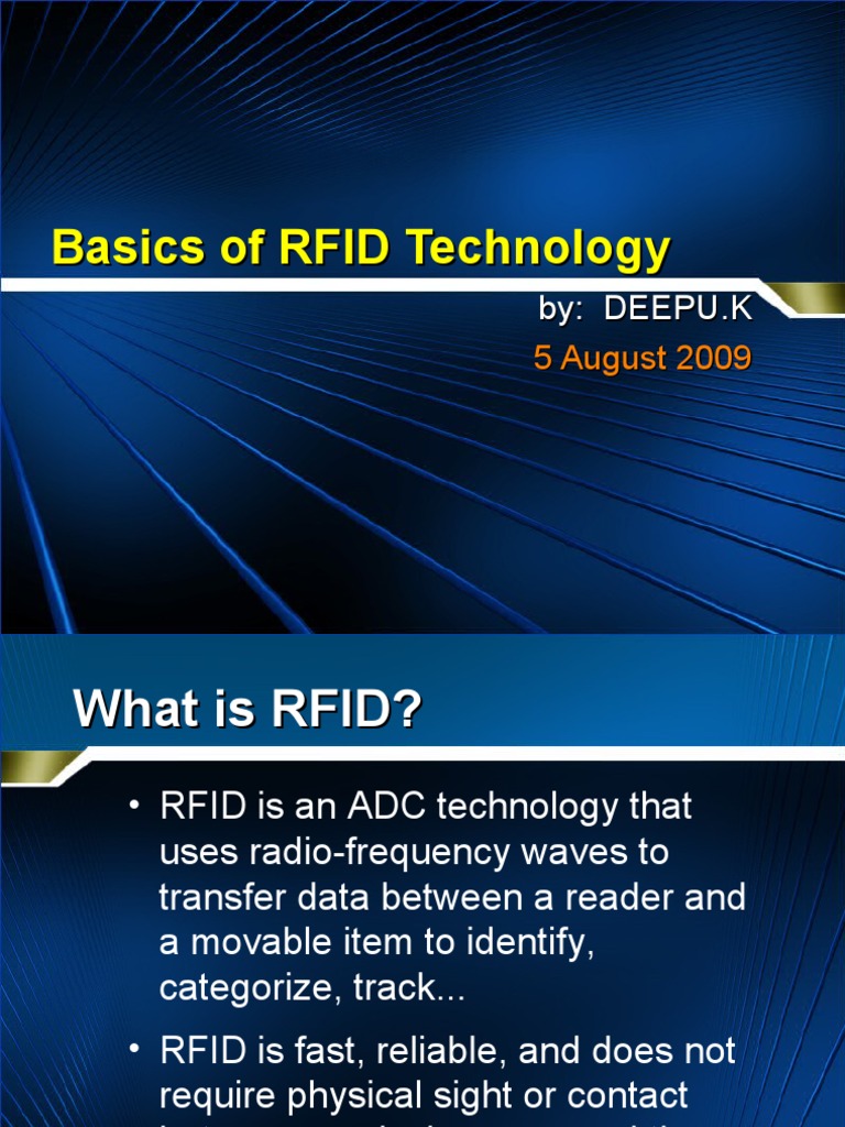 Basics of RFID Technology | PDF | Radio Spectrum | Radio Frequency ...