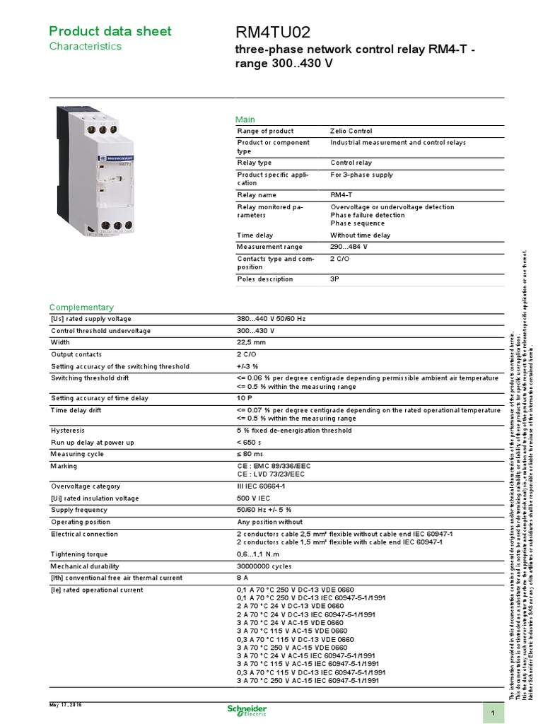 Zelio Control RM4TU02 | PDF | Electric Shock | Relay