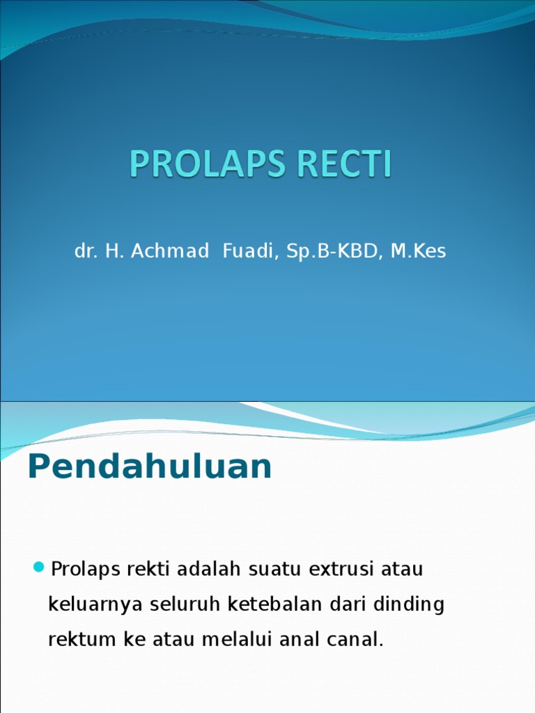 Prolaps Recti | PDF