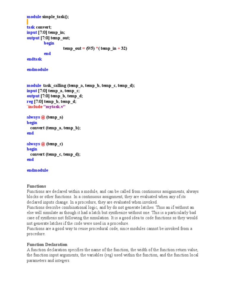 Task And Function Pdf Parameter Computer Programming Subroutine 
