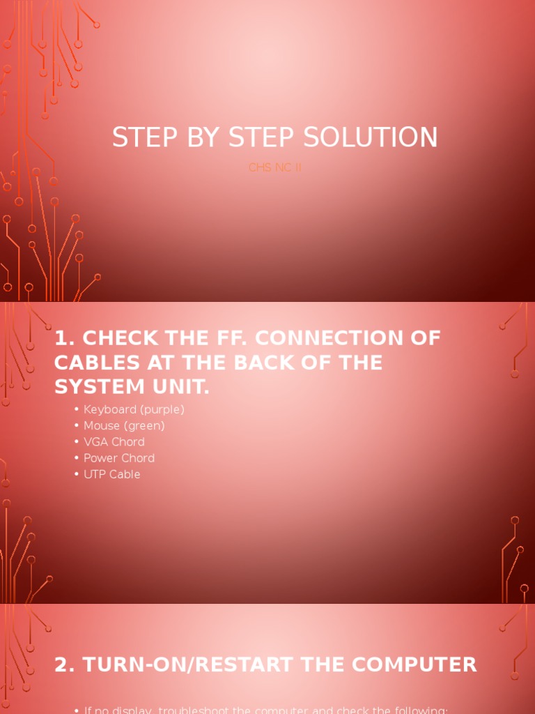 CHS: Step by Step Solution | PDF | Ibm Pc Compatibles | Media Technology