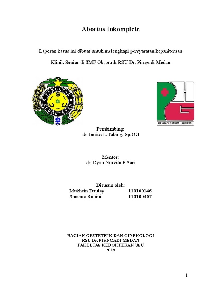 Lapkas Abortus Inkomplit | PDF