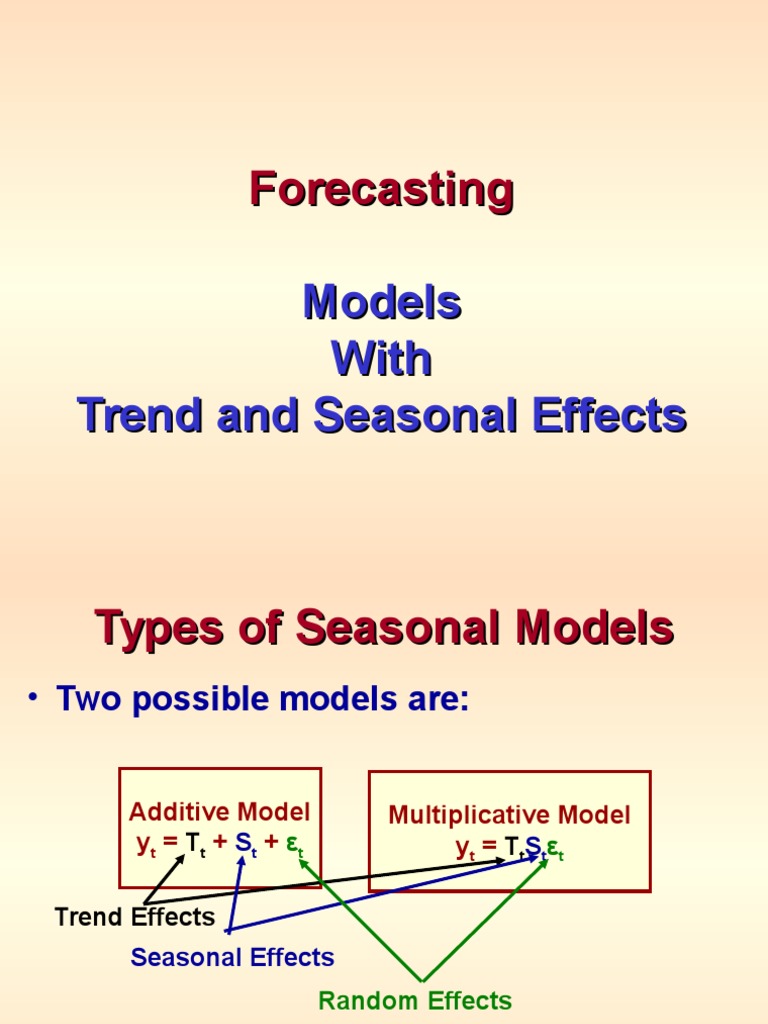 Forecasting-Seasonal Models | PDF | Seasonality | Time Series