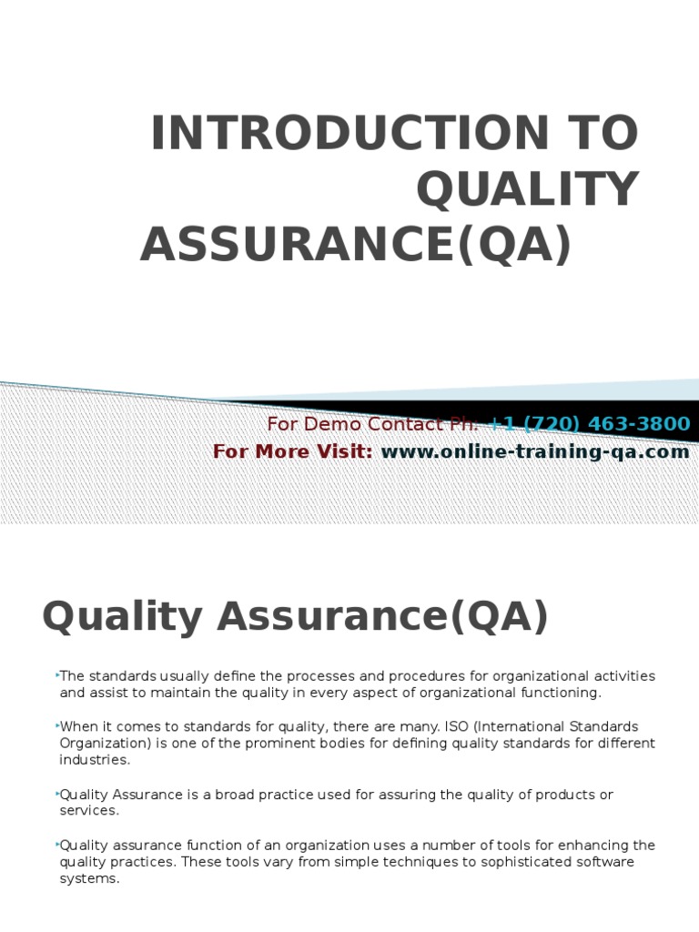 Intro to Quality Assurance | PDF | Quality Assurance | Quality (Business)