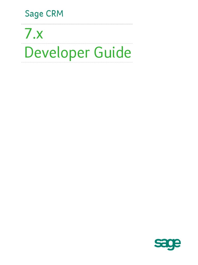 Sage Crm Developer Guide Pdf Dynamic Web Page Component Object Model