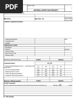 Material Inspection Report (Steel) Form | PDF | Engineering