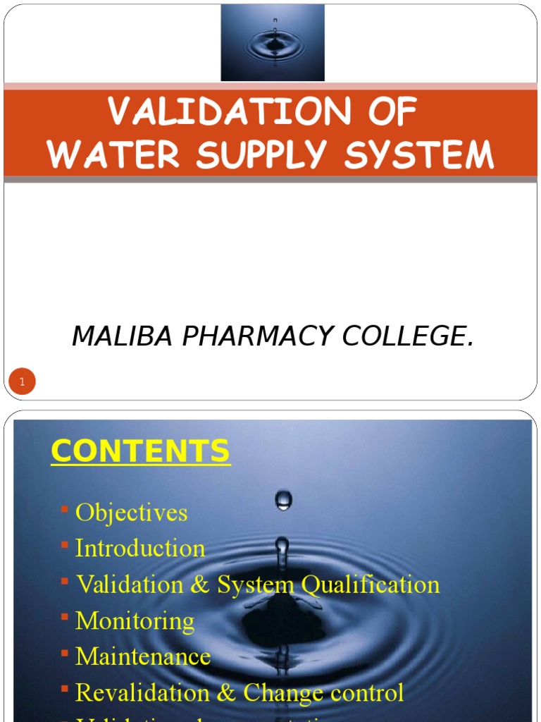 Water System Validation | PDF | Verification And Validation | Quality ...
