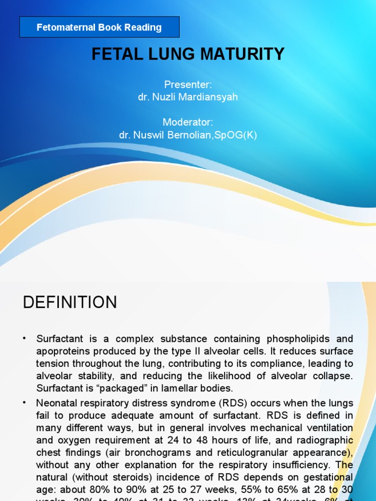 Fetal Lung Maturity Assessment Techniques | PDF | Preterm Birth | Human ...